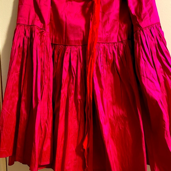 Skirts | Sofistafunk Original Iridescent Hot Pinkred The Gathering Skirt 10 Silk | Poshmark